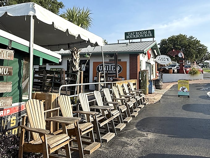 These Adirondack chairs aren't just seating—they're an invitation to slow down, sip something cool, and remember what conversations were like before texting.