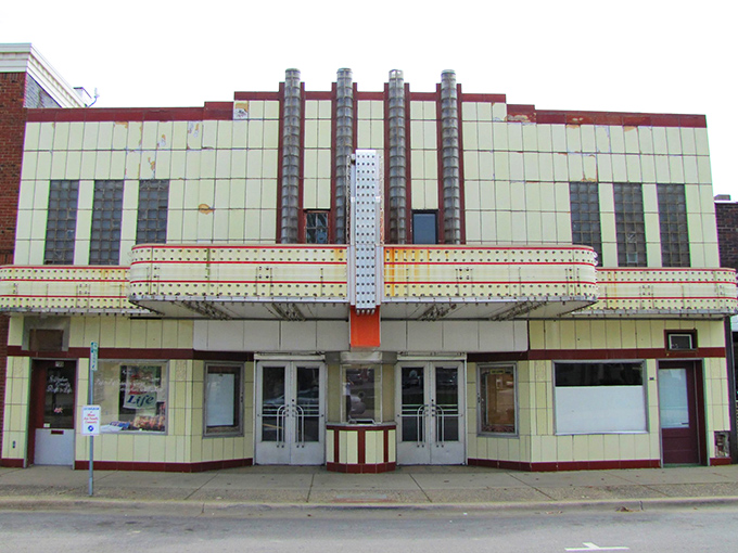 The Heart Theatre stands as a mint-green time capsule of entertainment history, its Art Deco columns and marquee promising nights of culture without big-city prices.