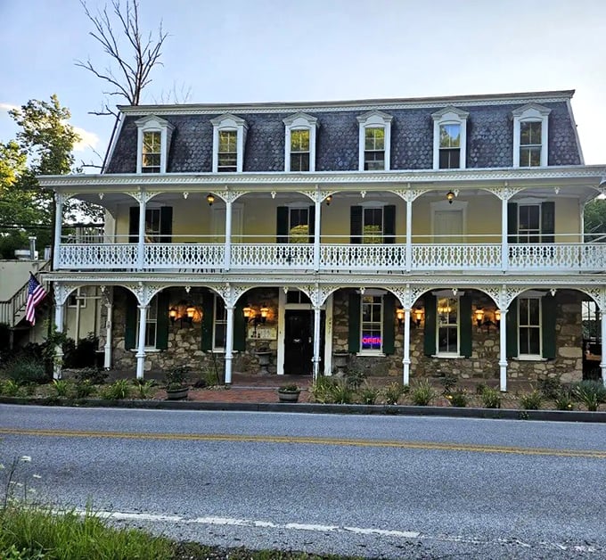 The historic inn stands like a dignified elder statesman, its wraparound porch practically begging you to sit a spell with sweet tea.