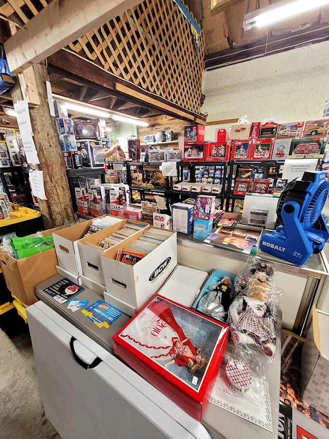 Nostalgia overload! This vendor's collection of Star Wars memorabilia and collectible toys would make any grown adult revert to childhood excitement.