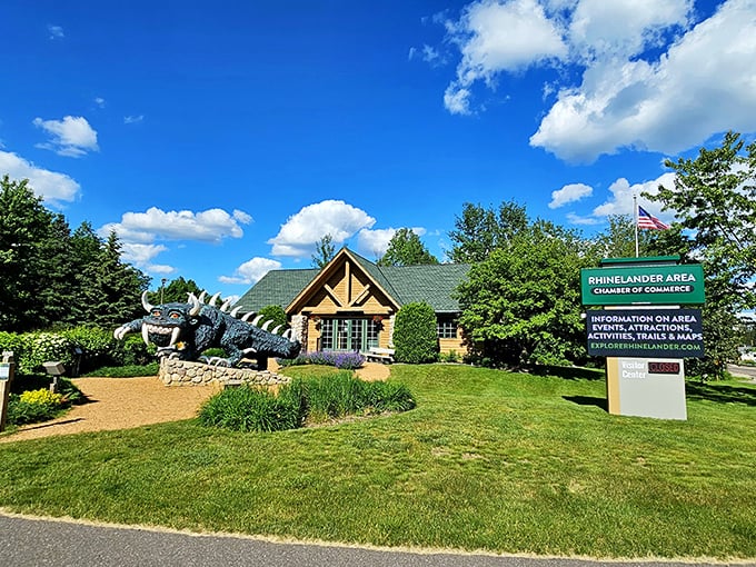 The Rhinelander Chamber knows how to roll out the red carpet for their most famous resident.