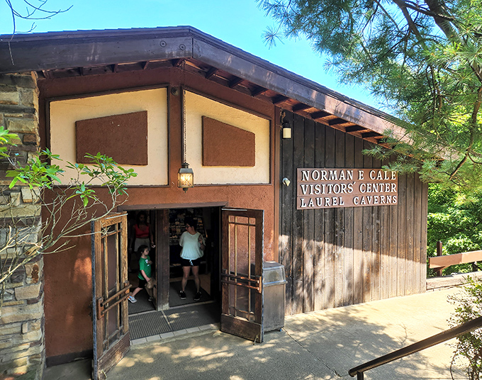 The unassuming Norman E. Cale Visitors Center &ndash; proof that the most extraordinary experiences often hide behind the most ordinary doors.