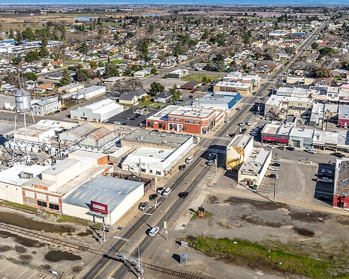 From above, Orland reveals its orderly grid of streets and modest homes &ndash; a bird's-eye view of affordable California living that coastal dwellers might mistake for a mirage.