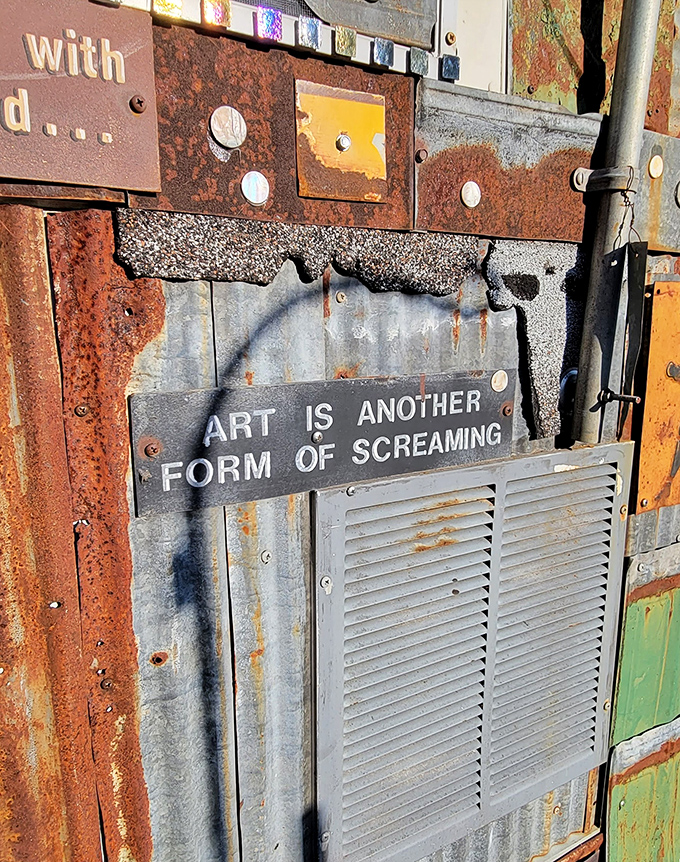 Art is another form of screaming proclaims this rusted manifesto. In a world of whispers, Vanadu Art House chooses to belt out its creative opera.