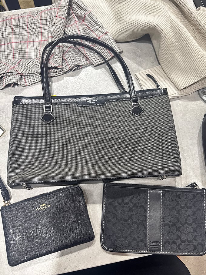 Designer dreams at bargain prices! This Kate Spade wallet and Coach accessories showcase the high-end treasures waiting to be discovered.