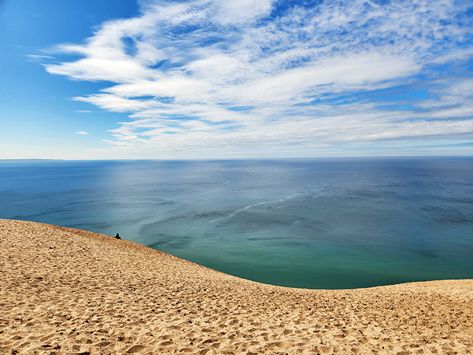The Great Lakes' answer to infinity pools. Lake Michigan stretches toward the horizon, making you wonder if you've accidentally teleported to an ocean.
