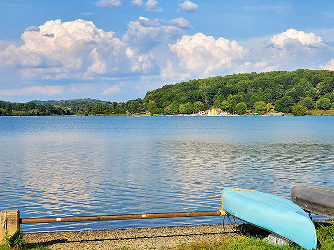 Kayakers find their rhythm on Marsh Creek's glassy surface, where every paddle stroke feels like turning a page in nature's storybook.