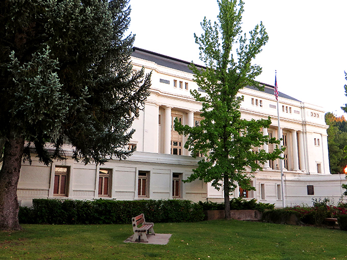 The Plumas County Courthouse stands as Quincy's crown jewel, a neoclassical reminder that small towns can have big architectural ambitions.