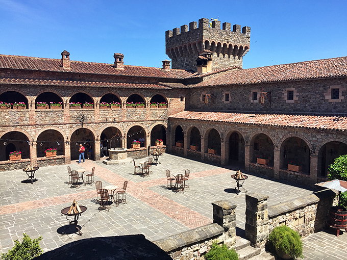 The courtyard where knights once jousted now hosts wine enthusiasts. Those stone arches have witnessed fewer sword fights than spirited debates over Cabernet vs. Sangiovese.