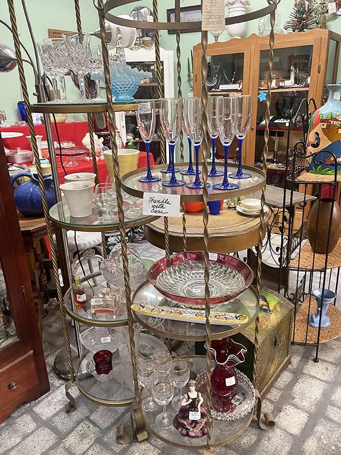 Those blue-stemmed champagne flutes are practically begging to host your next toast to finding incredible bargains.