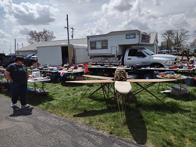 One shopper's castoff is another's centerpiece. Vintage ironing boards, military gear, and everyday artifacts transform into conversation pieces for the discerning treasure hunter.