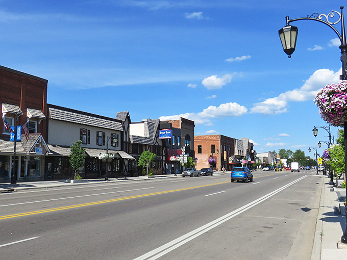 Main Street Gaylord on a perfect summer day. The kind of downtown where you half expect Andy Griffith to stroll by whistling.