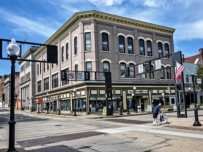 This stately corner building has witnessed generations of Donorans going about their business, its classic architecture a reminder of more ornate times.