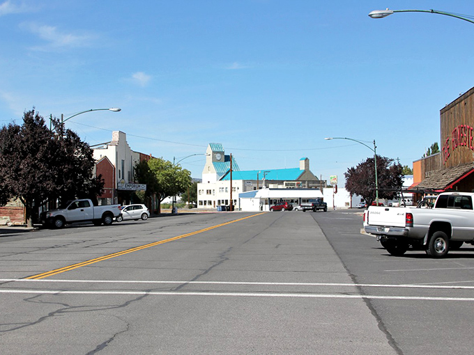 Downtown Tulelake on a quiet afternoon &ndash; where finding parking is the opposite of a competitive sport and rush hour means three cars at once.