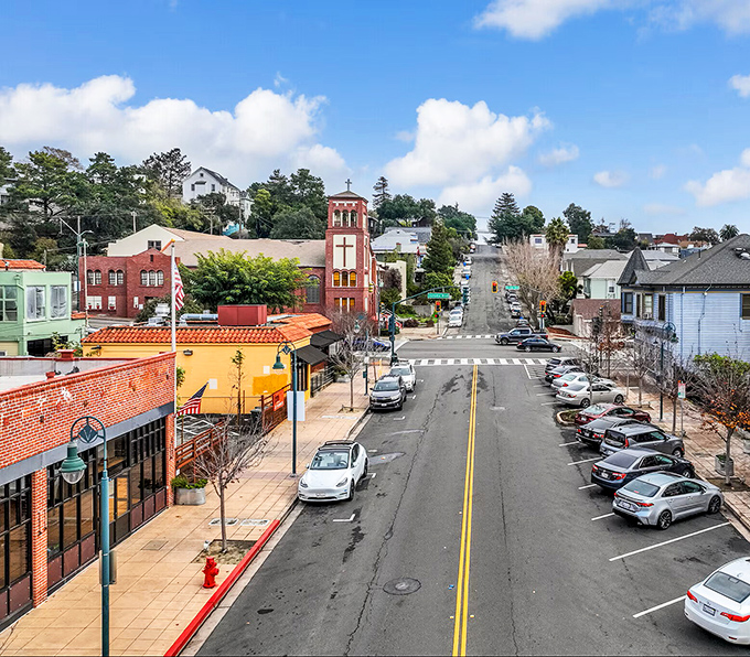 Colorful buildings climb Vallejo's hills like a real-life game of Candyland for grown-ups, proving that adulthood doesn't have to be all beige and boring.