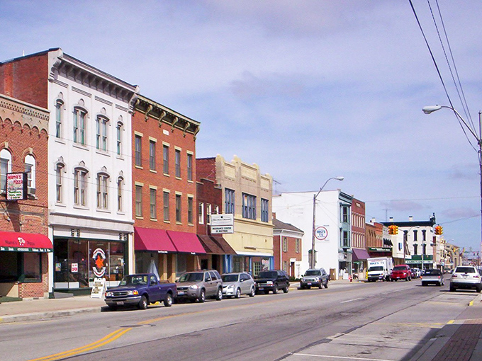 Main Street Bucyrus offers that increasingly rare sight: locally-owned businesses in buildings with character, where parking spots are plentiful and free.