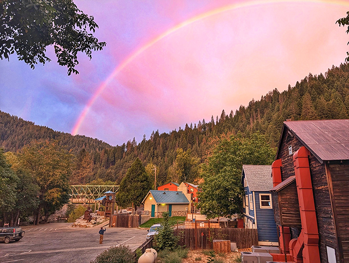 Nature's light show over Downieville &ndash; where rainbows appear with such regularity you'd think they were scheduled by the tourism board.