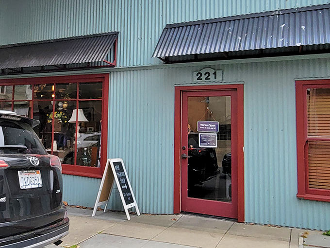 That red door isn't just an entrance&mdash;it's a portal to possibility, where thirty bucks can transform your wardrobe, home, and karma all at once.