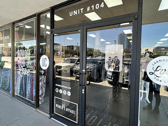 Unit #104 might sound like a boring apartment number, but behind these doors lies a fashion playground where designer dreams come at bargain basement prices.