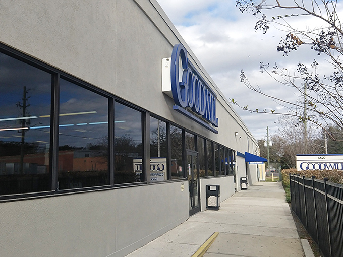 The unassuming entrance hides a universe of possibilities within. Like a portal to a parallel dimension where everything costs less than your morning coffee.