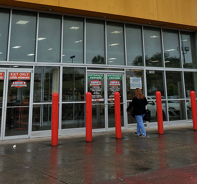 The gateway to possibility. Those red sentinels stand guard at the entrance, silently challenging: "Are you prepared for what awaits inside?"