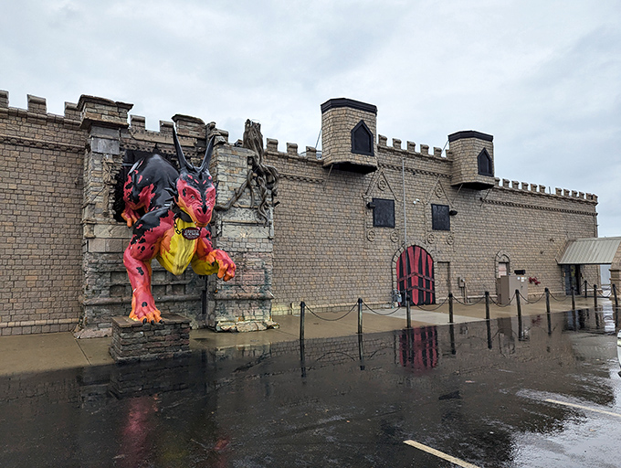 Medieval fortress meets modern fun factory in this delightfully over-the-top architectural marvel that demands Instagram attention.