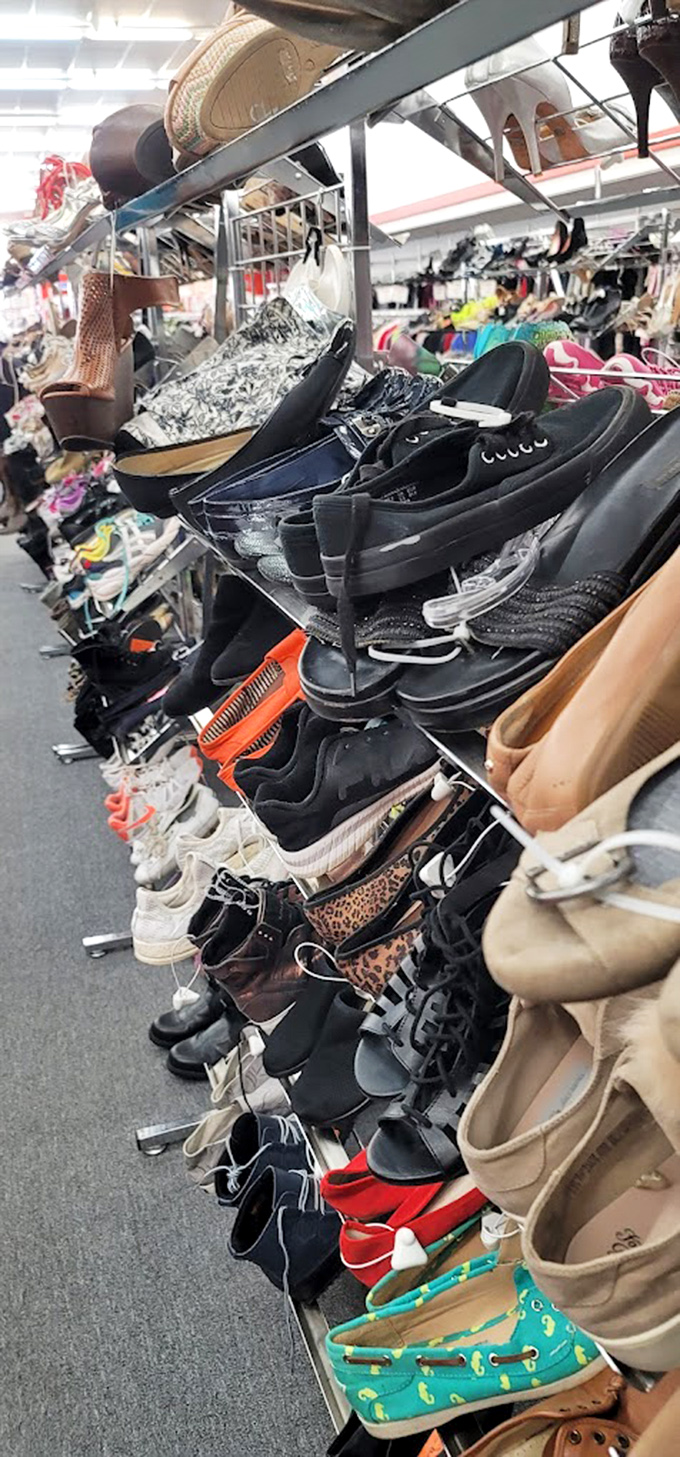 Footwear fantasyland! From barely-worn designer finds to quirky conversation starters, these shoes are waiting for their Cinderella moment.