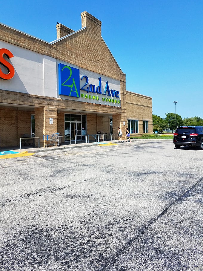 That blue and orange signage promises adventures in secondhand shopping that rival any retail therapy session.