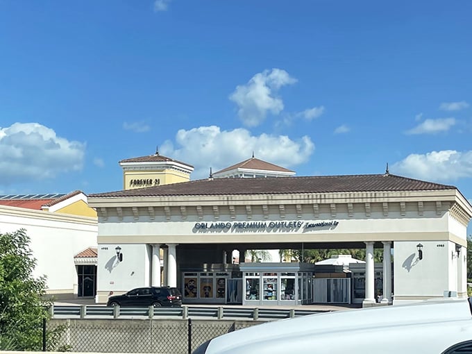 Grand entrances should always look this inviting. Like the pearly gates of shopping heaven, but with better lighting and no admission fee.