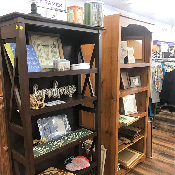 Farmhouse chic meets budget-friendly in these shelving units. Marie Kondo would approve of bringing home decor that sparks joy without sparking credit card debt.