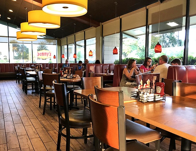 The interior strikes that perfect balance between "nice enough for a birthday breakfast" and "won't judge you for ordering pancakes at 3 PM."