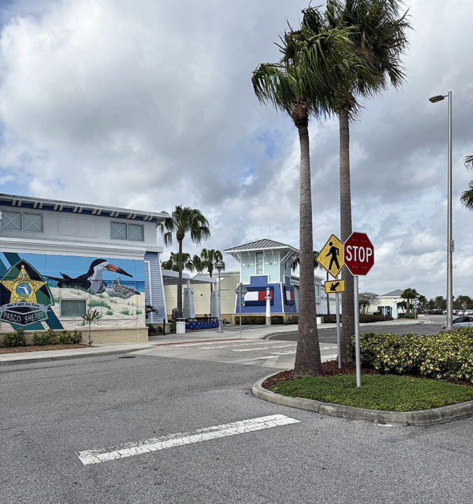 Even law enforcement appreciates a good deal&mdash;this colorful entrance near the sheriff's substation welcomes bargain hunters to shopping paradise.