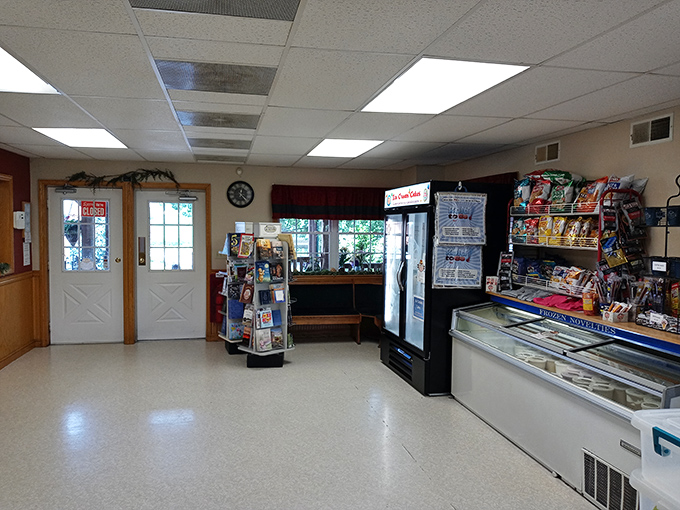 Inside this unassuming space, dairy dreams come true. No fancy frills needed when your product speaks volumes in creamy, delicious sentences.