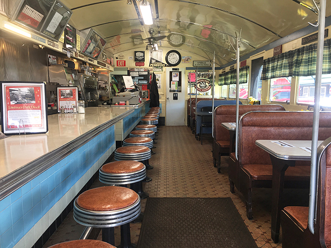 Step inside and travel back in time. The classic counter seating and burgundy booths create the perfect backdrop for breakfast conversations and coffee refills.