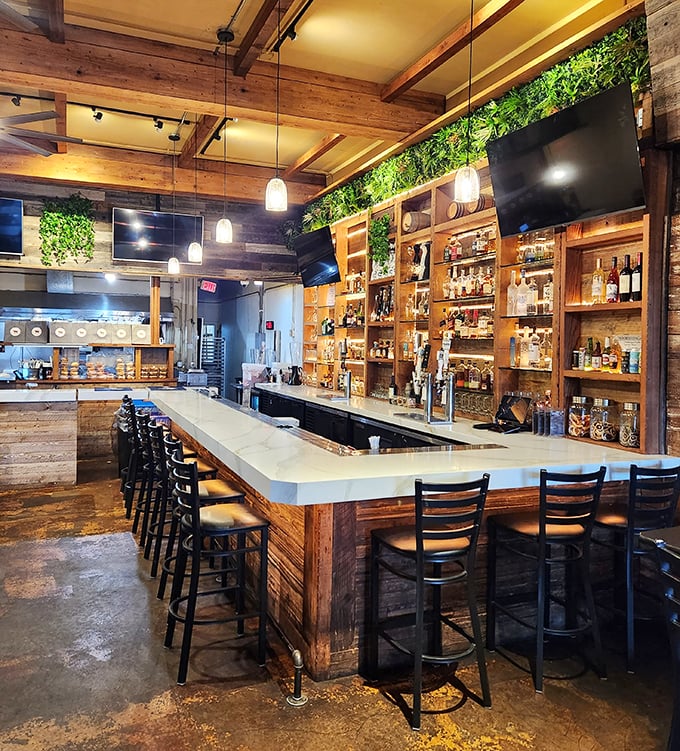 Rustic meets refined in this beautifully designed space where smoke and sophistication dance together.