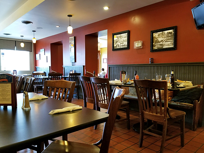 Step inside to discover warm earth tones and cozy seating that whispers "stay awhile, friend."