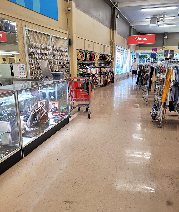 Organized chaos at its finest&mdash;where jewelry cases meet shoe racks in a retail symphony that plays a different tune every visit.