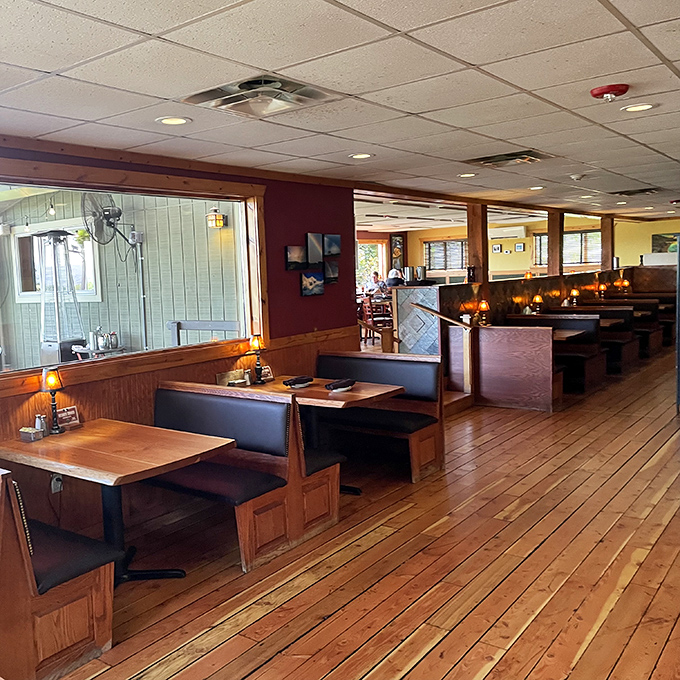 Wooden booths and polished floors create the perfect backdrop for culinary magic&mdash;like finding a Michelin-worthy meal in your favorite aunt's dining room.