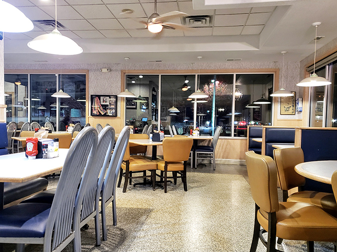 Inside Tony's, comfort reigns supreme with practical seating and warm lighting. No pretension here&mdash;just an environment designed for the serious business of enjoying great food.