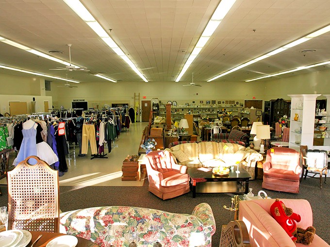 A retail safari where vintage furniture awaits adoption. That floral couch has stories to tell&mdash;some probably involving plastic covers.