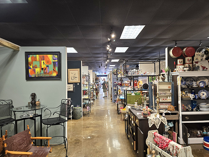 Wander down aisles where every turn reveals a new collection to explore. It's like walking through the organized attic of your coolest relative.