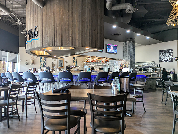 The sleek bar area strikes that perfect balance&mdash;upscale enough for date night, casual enough that you won't feel underdressed in your favorite shirt.