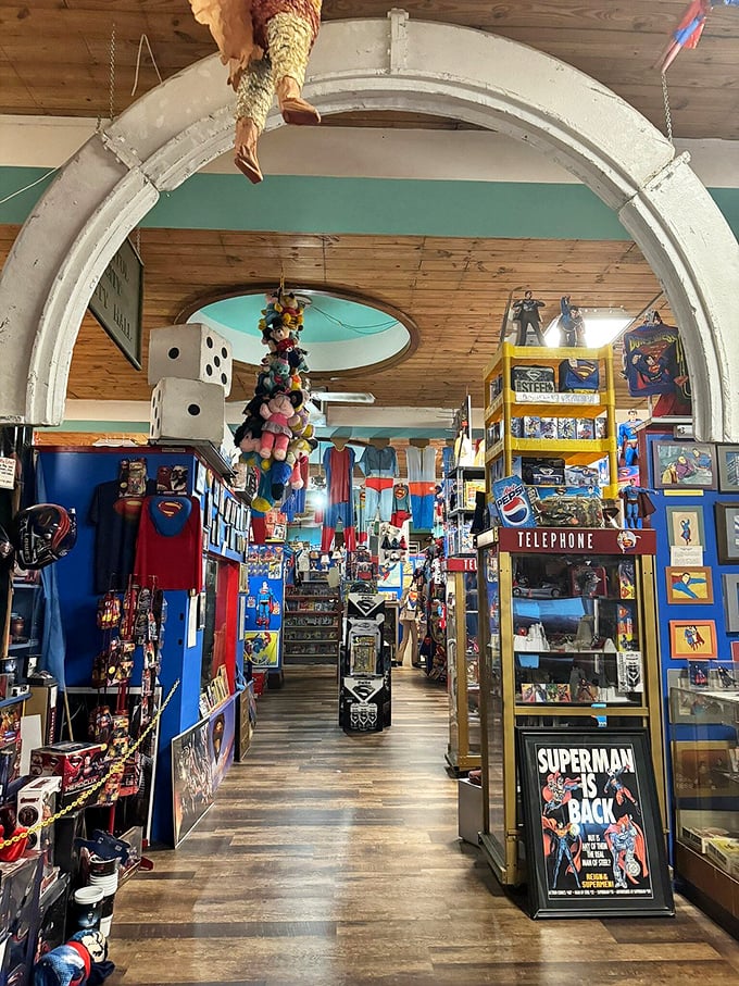 Step through this archway and enter a treasure trove of Superman history, where every inch tells part of the Man of Steel's 80+ year story.