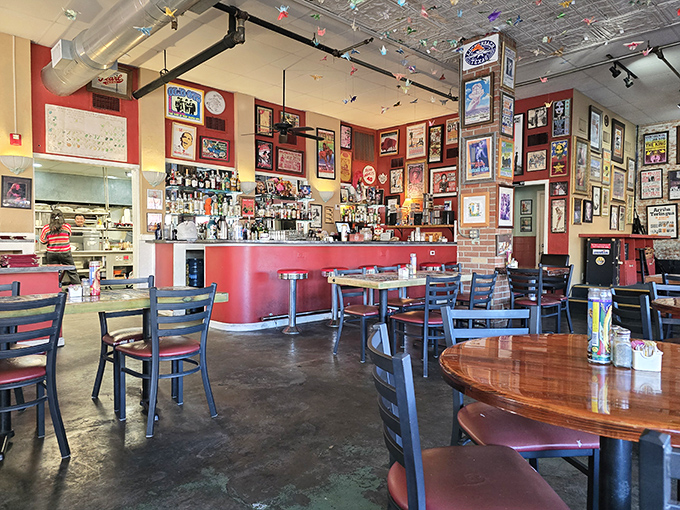 Step inside and the visual feast begins before the food arrives&mdash;walls adorned with decades of music history and colorful string lights that twinkle like Texas stars.