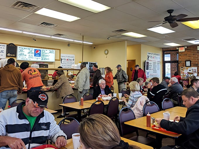 The bustling interior reveals the truth: when locals pack a place this tightly before noon, you've stumbled onto something special.