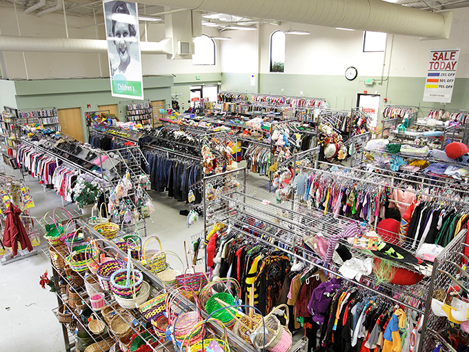 A bird's-eye view of organized chaos. Like a department store designed by someone who believes categorization is merely a suggestion.