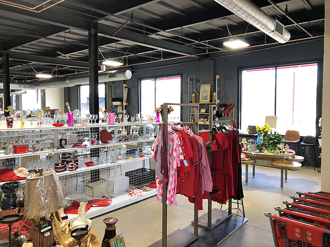 Inside Mission 27, the industrial-chic space transforms secondhand shopping into a department store experience, minus the department store prices.
