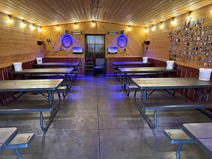 Floor-to-ceiling windows flood the dining room with natural light, offering diners a front-row seat to Pennsylvania's rolling hills. Dinner with a view that doesn't require a second mortgage.