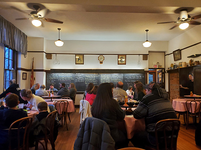 The original blackboard still displays daily specials, proving that some lessons are worth repeating &ndash; especially when they involve gravy.