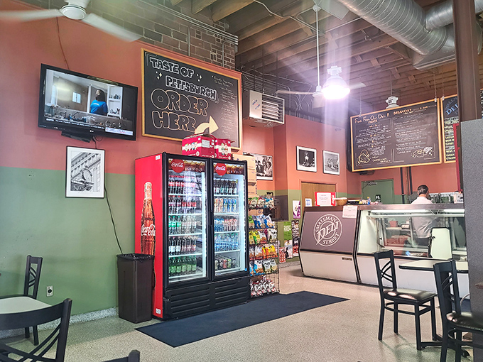 Orange walls adorned with eclectic memorabilia create the perfect backdrop for comfort food conversations. It's like dining inside a scrapbook of Springfield's collective memory.